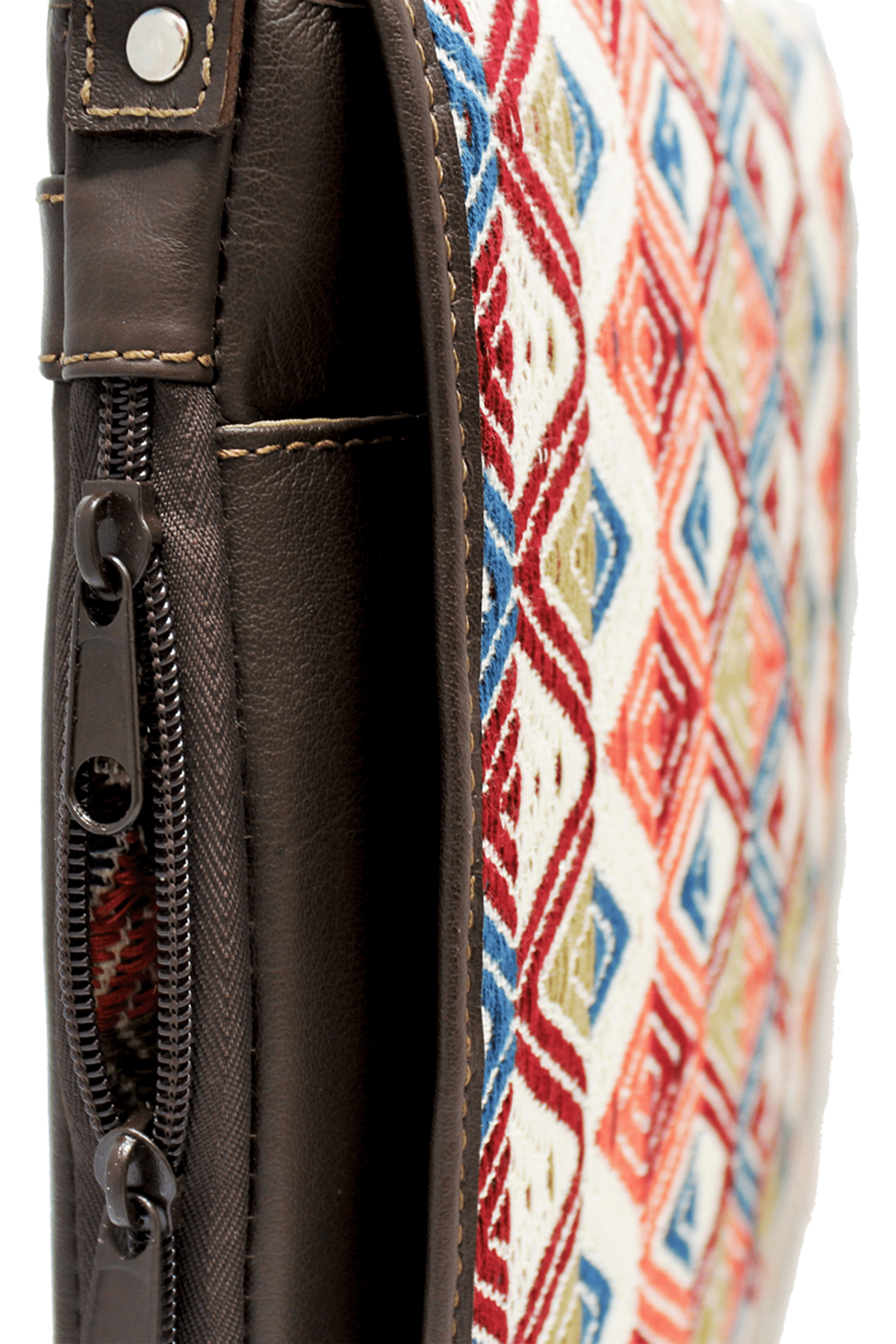 Leather & Mayan Textile Shoulder Bag “Yakarta” - Etzbal | Handmade in ...